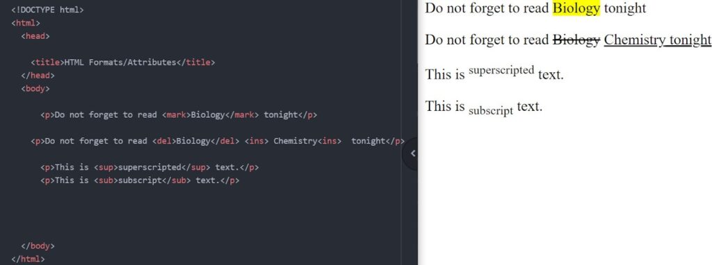 HTML formats/attributes | TheCable