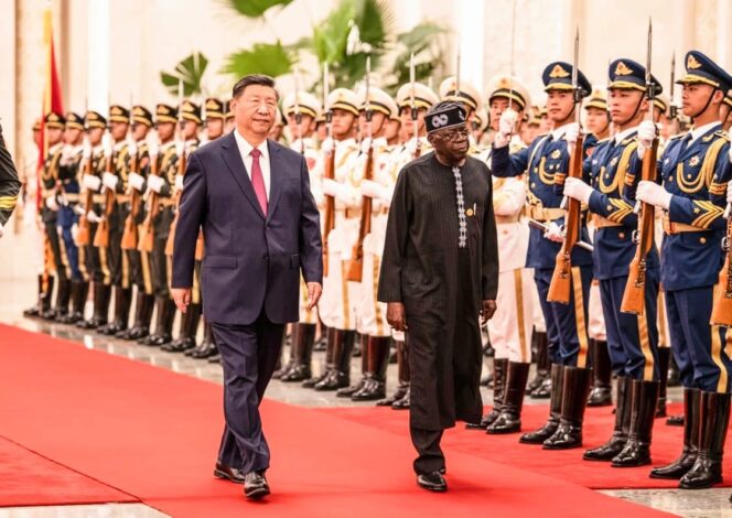 PHOTOS: Tinubu meets Xi Jinping, inspects guard of honour | TheCable