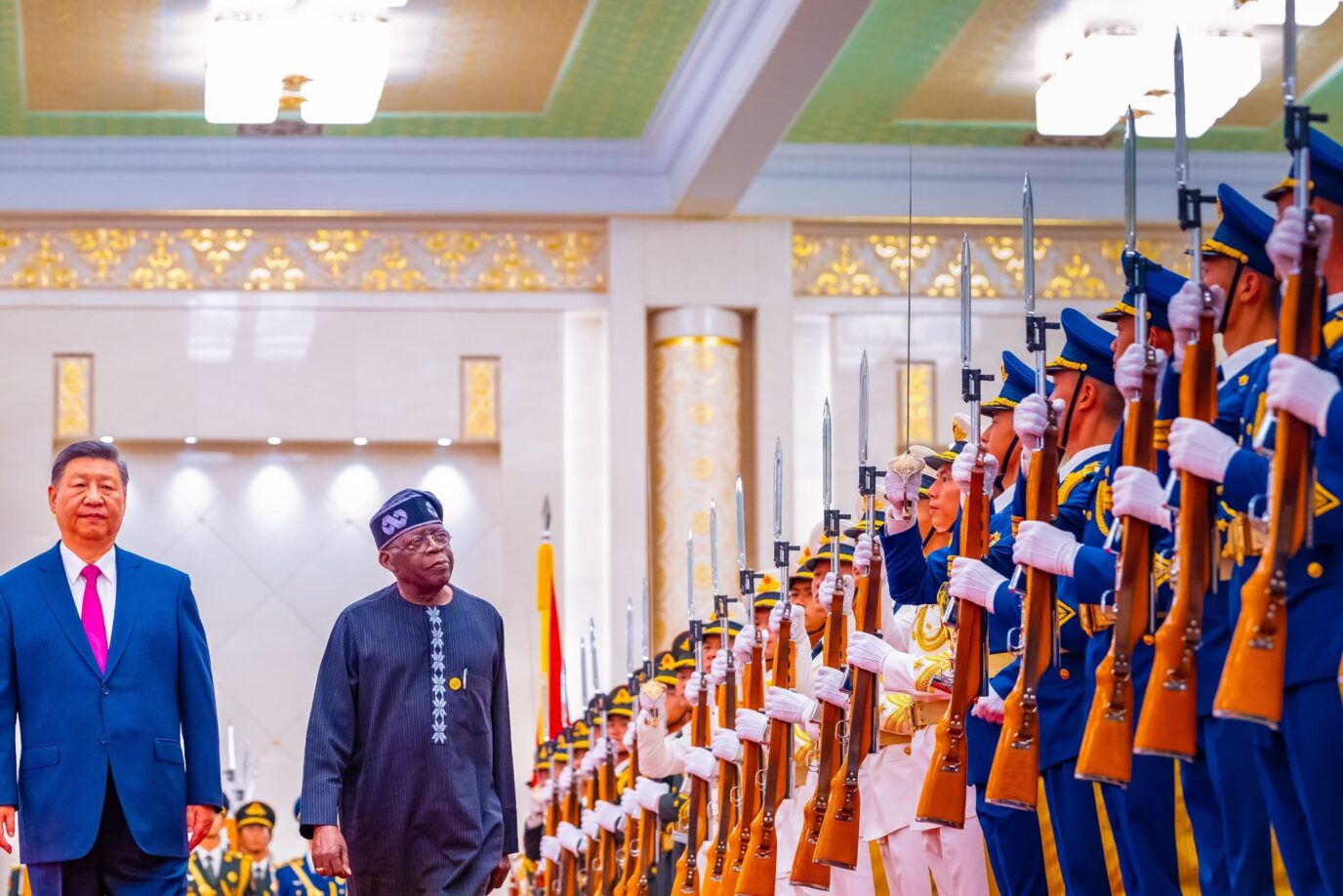PHOTOS: Tinubu meets Xi Jinping, inspects guard of honour | TheCable