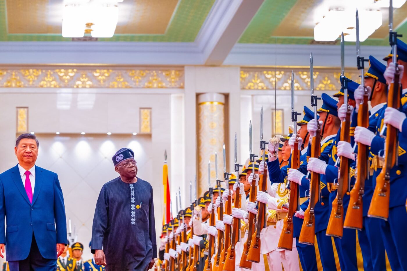 PHOTOS: Tinubu meets Xi Jinping, inspects guard of honour | TheCable